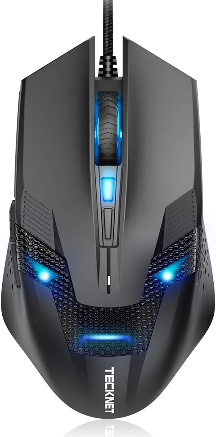 Amazon | TECKNET ワイヤレスゲーミングマウス 4800 DPI ワイヤレスコンピュータマウス 8ボタン 2.4Ghz 人間工学 ...