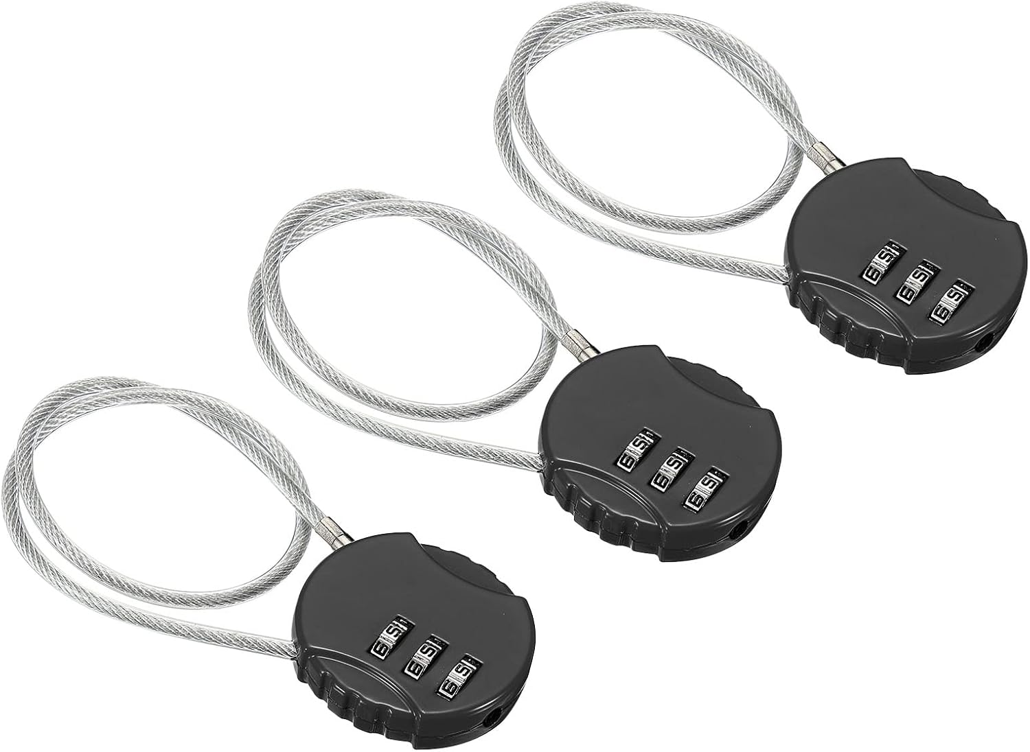 PATIKIL Combination Lock 12 Inch, 3 Pcs 3 Digit Outdoor Waterproof Code ...