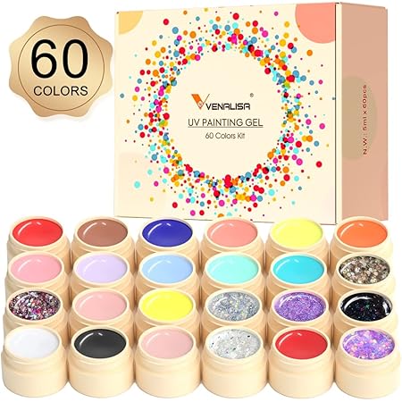Amazon.com : Gel palette Painting gel for nail art 40colors individual ...