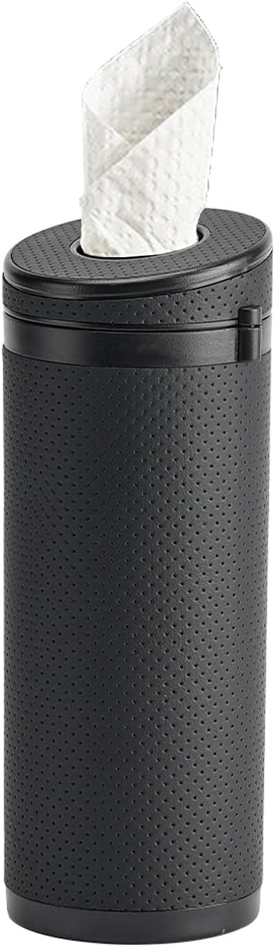 Amazon.com: MeikouJJ 1PCS Car Tissue Holder Tissues Cylinder Box PU ...