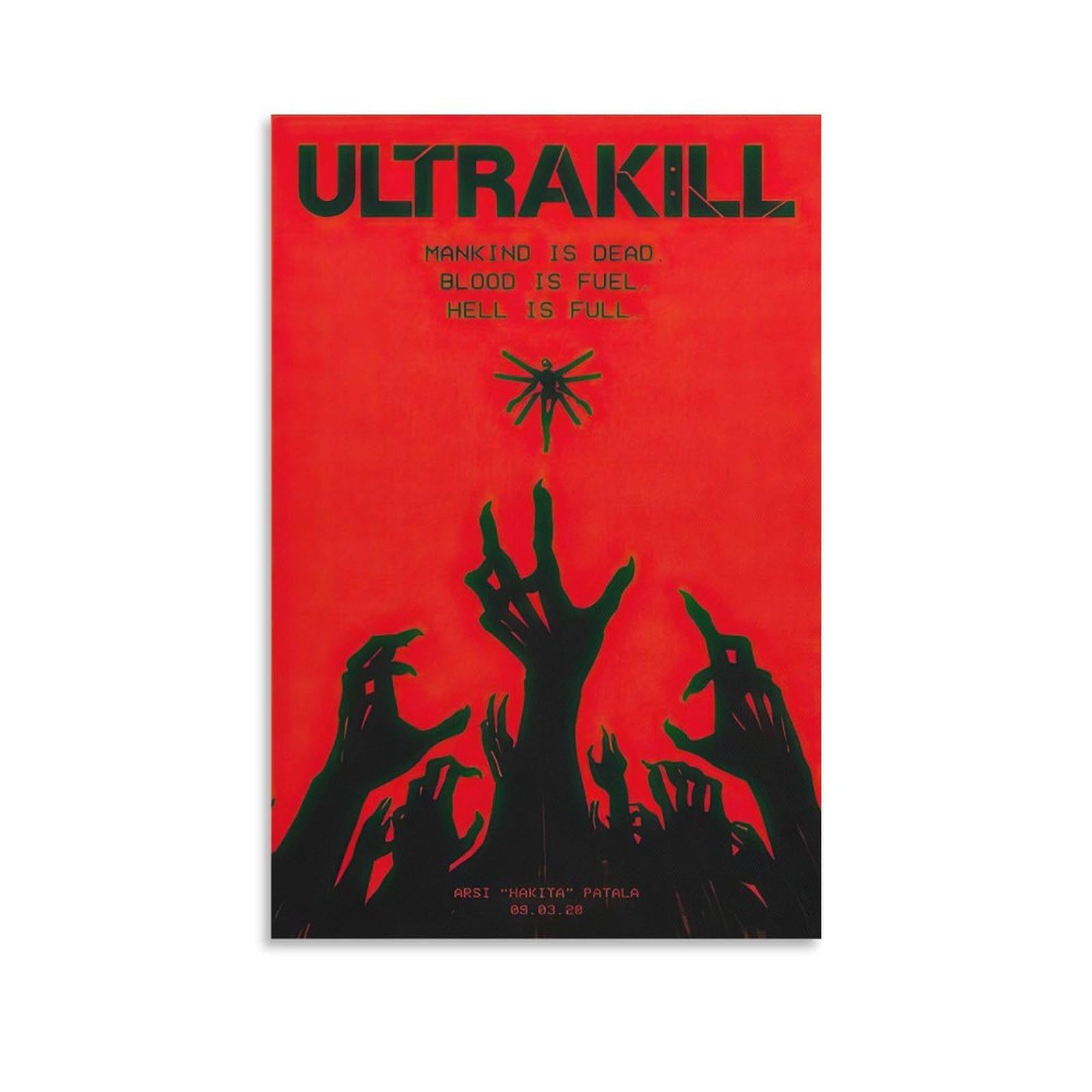 Amazon.com: YQAZXBA Game Ultrakill Canvas Wall Art Poster Canvas Wall ...