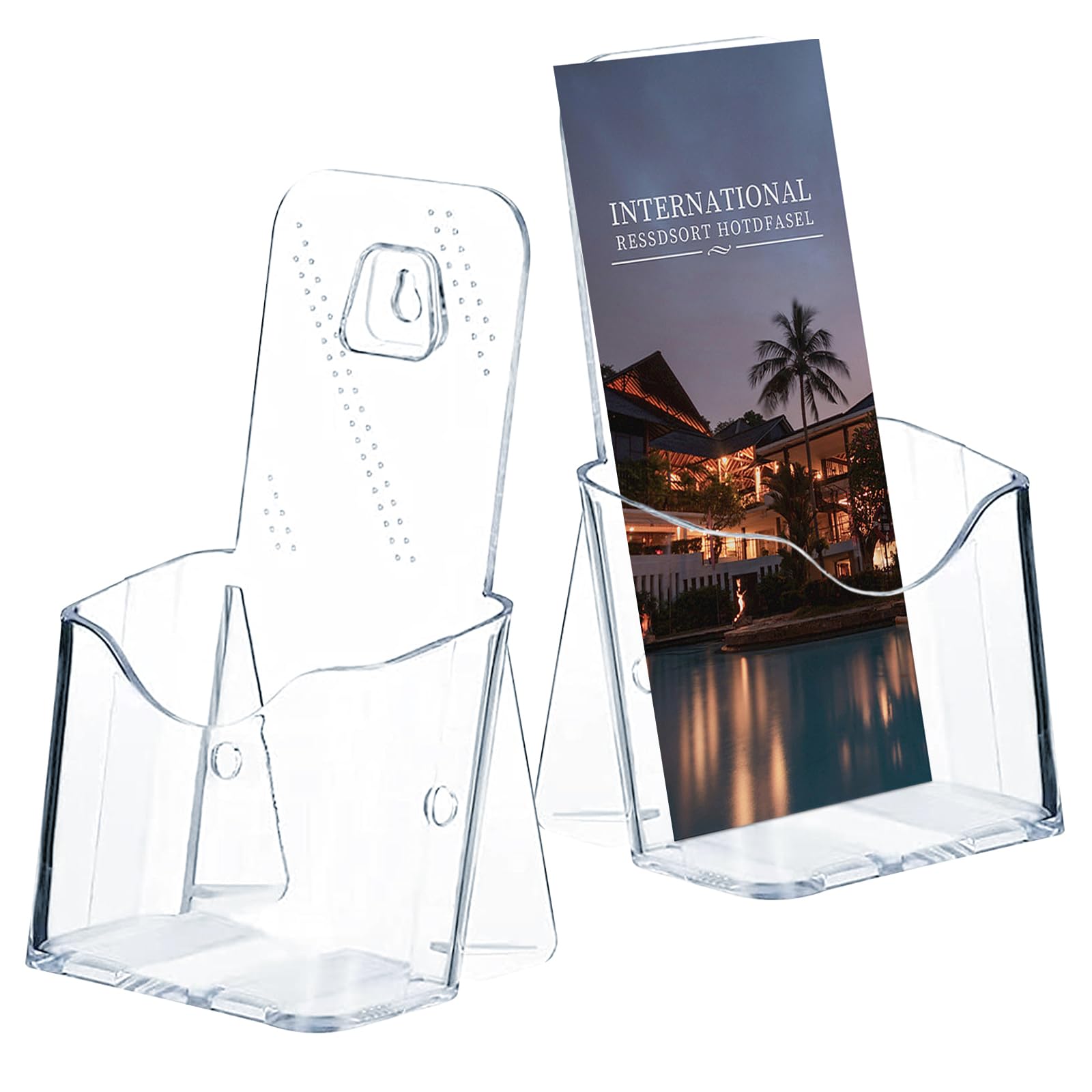 Amazon.com: Harewu 2Pcs Acrylic Brochure Holders, Brochure Clear ...