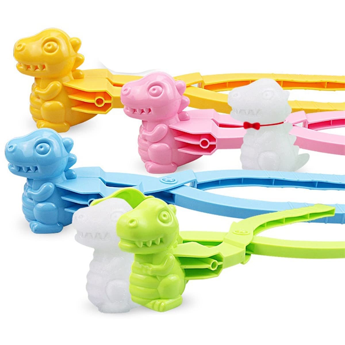 Bebester 4 PCS Snowball Maker Clips, Dinosaur Shaped Snowball Maker ...