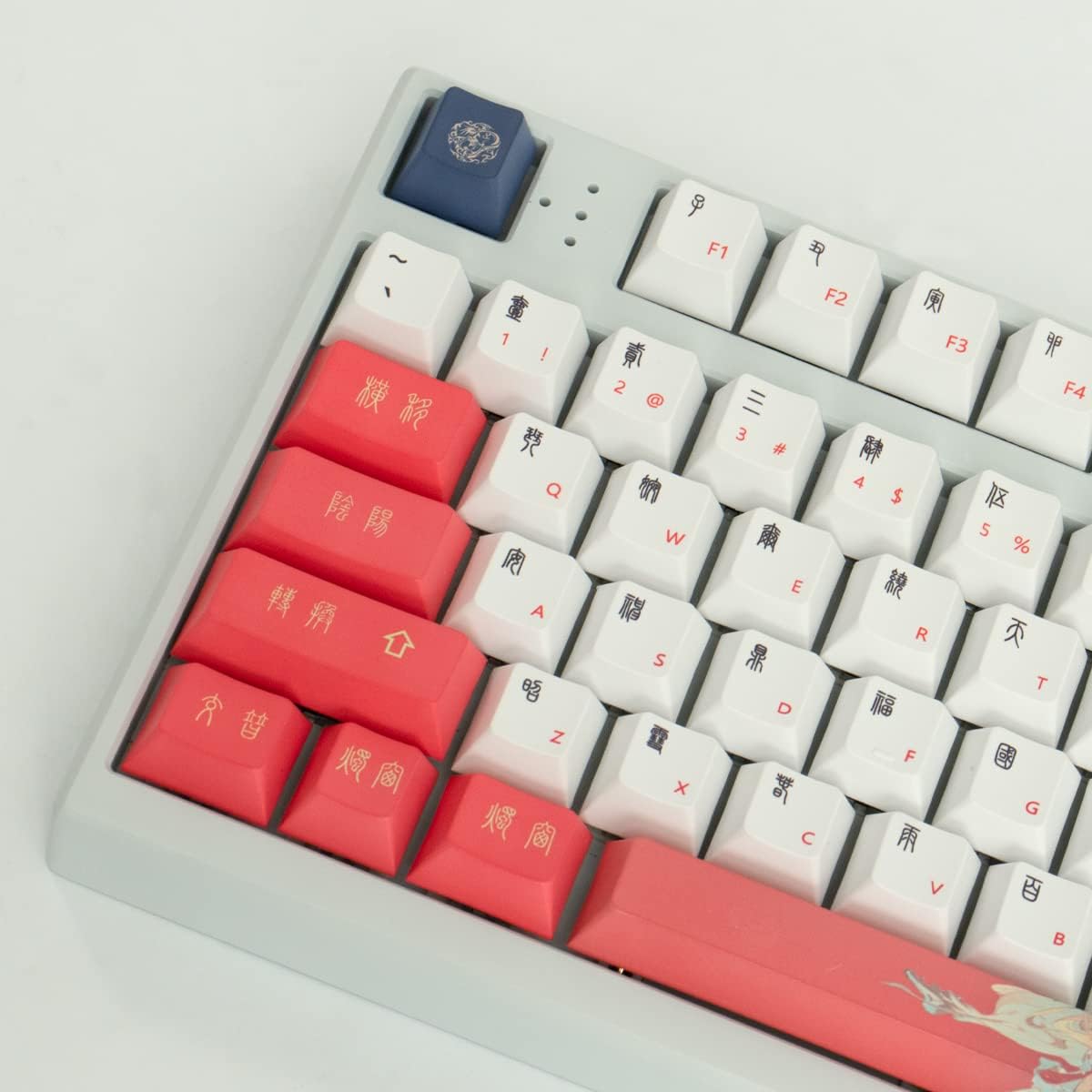 Keycaps 127 Keys PBT Cherry Profile Ancient Style Chinese English ...