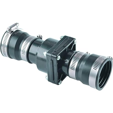 Hydro Master Plastic Sump Pump Check Valve with Stainless Steel Clamps ...