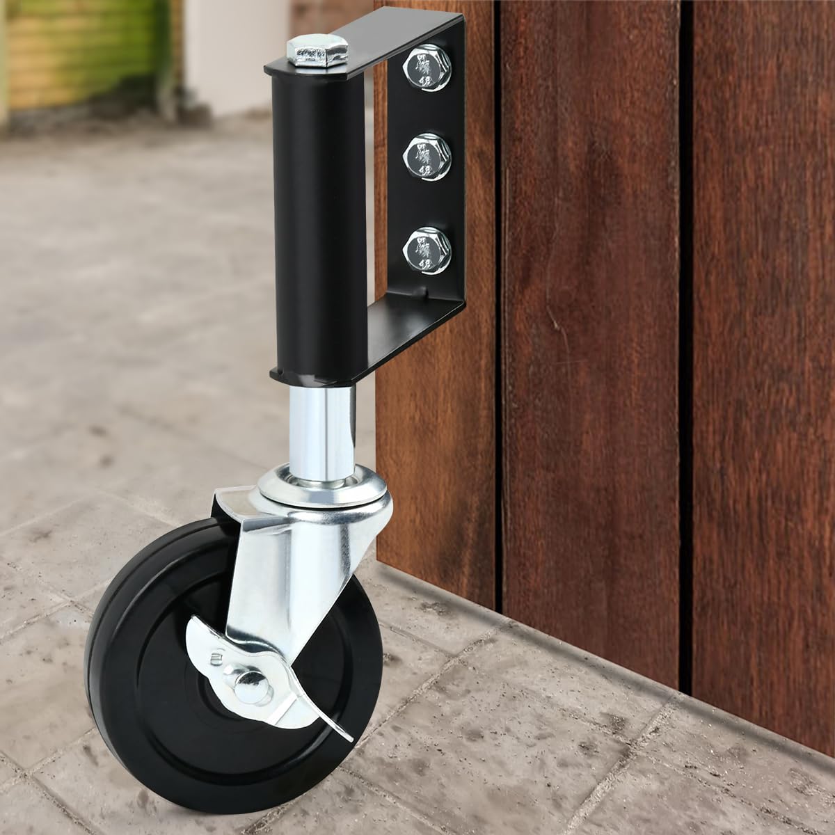 Buy Heavy Duty Gate Caster Wheel with Brakes 4-Inch Gate Wheel Heavy ...