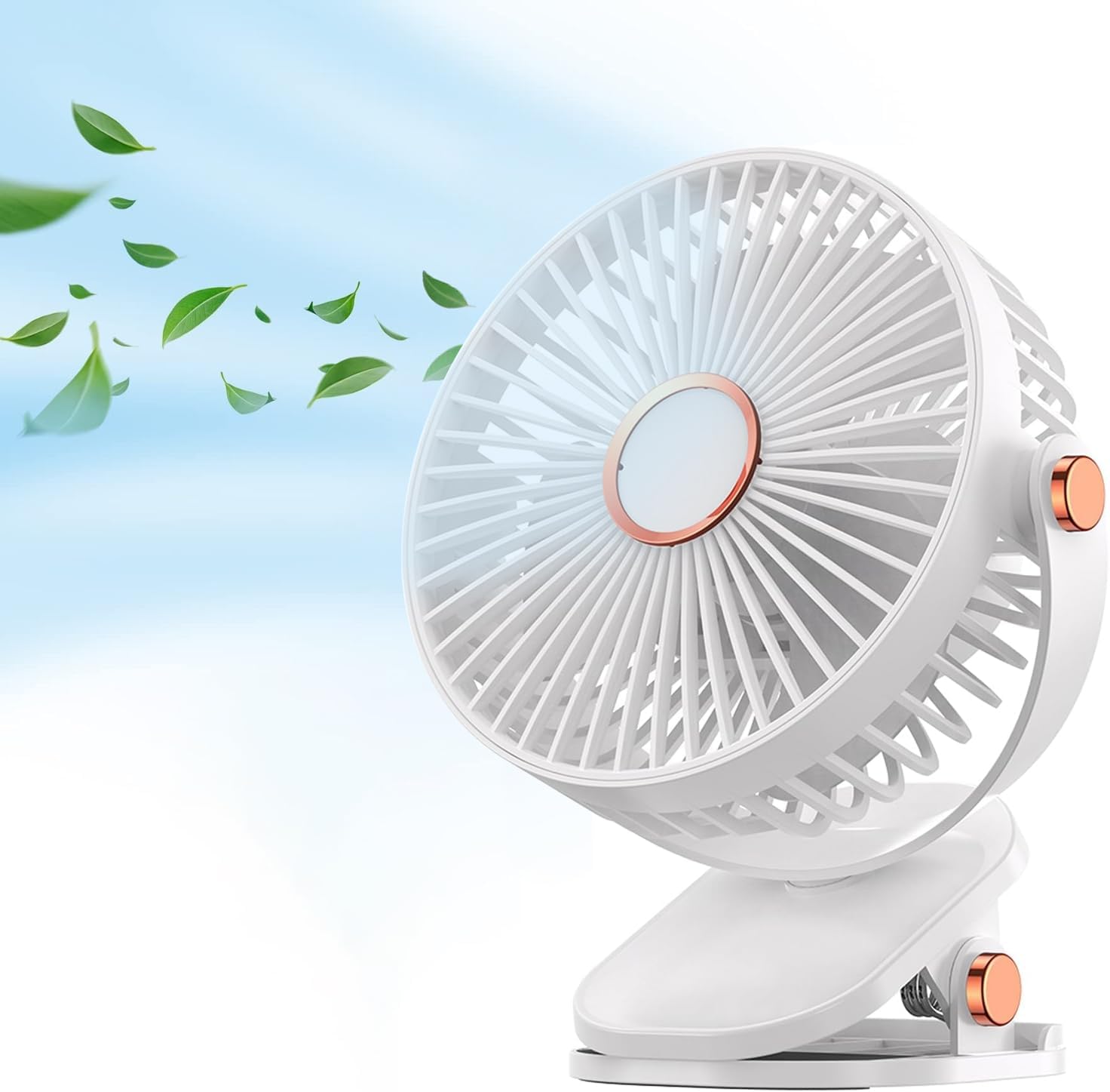 AI-PIKA Ventilador recargable con 5000mAh, Ventilador de escritorio USB ...