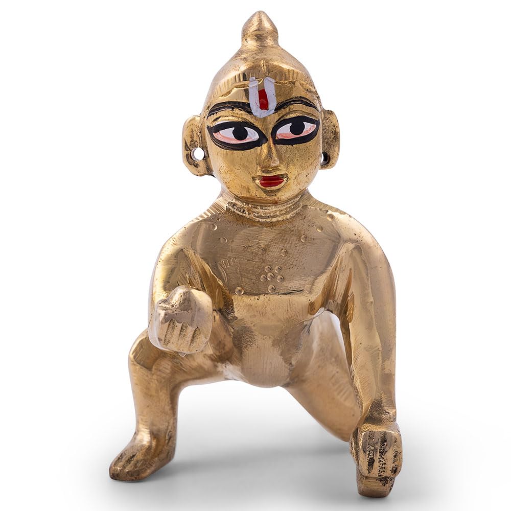 Buy ALODIE - Brass Laddu Gopal Murti Experience The Grace of Bal Gopal ...