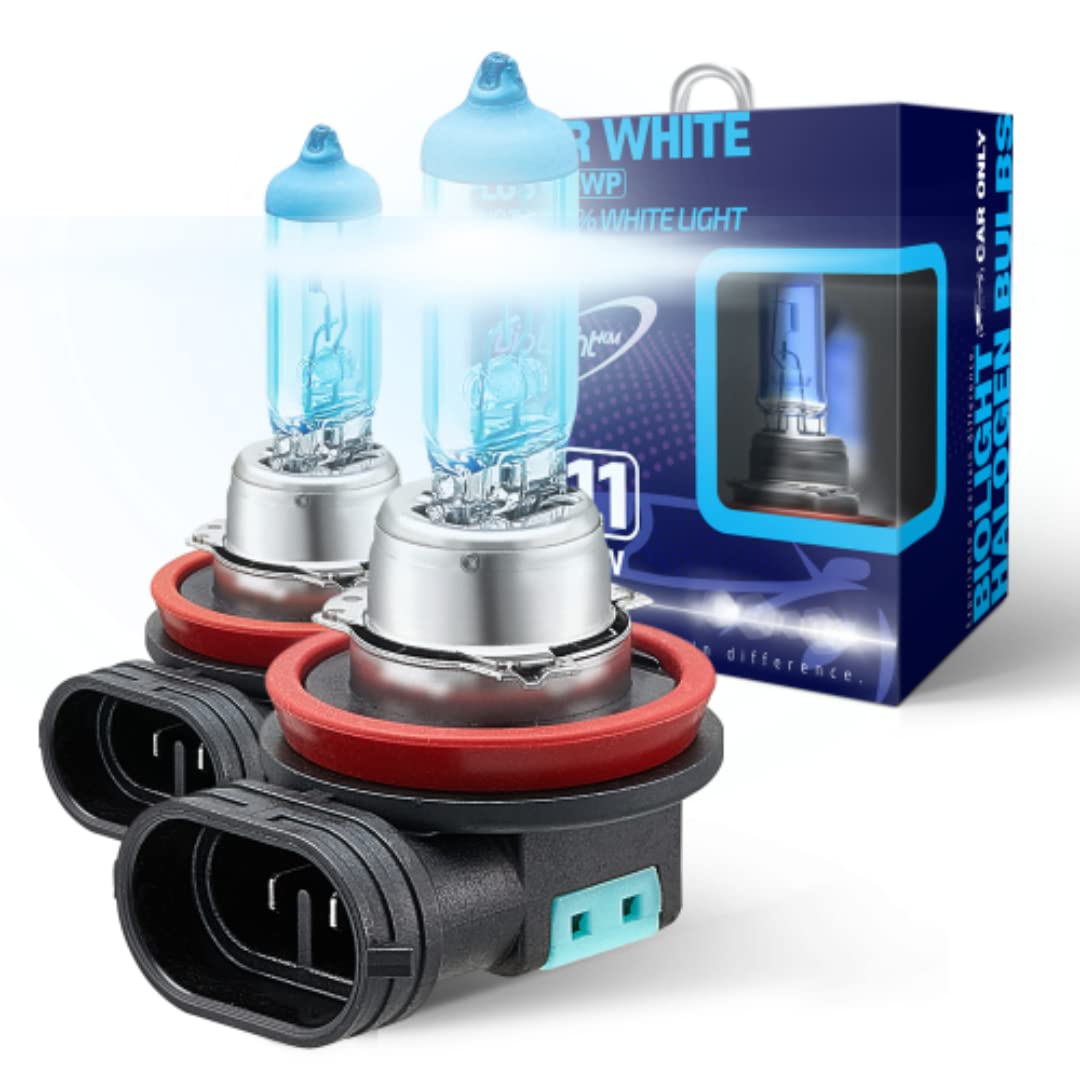 BIOLIGHT KM H11 Super White Plus 6000K Brighter Light Replacement ...