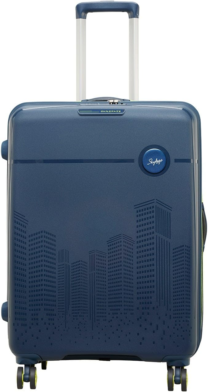 VIP Pixel Polypropylene TSA Lock Hard Trolley (A21VIPPIXE93003, Blue ...