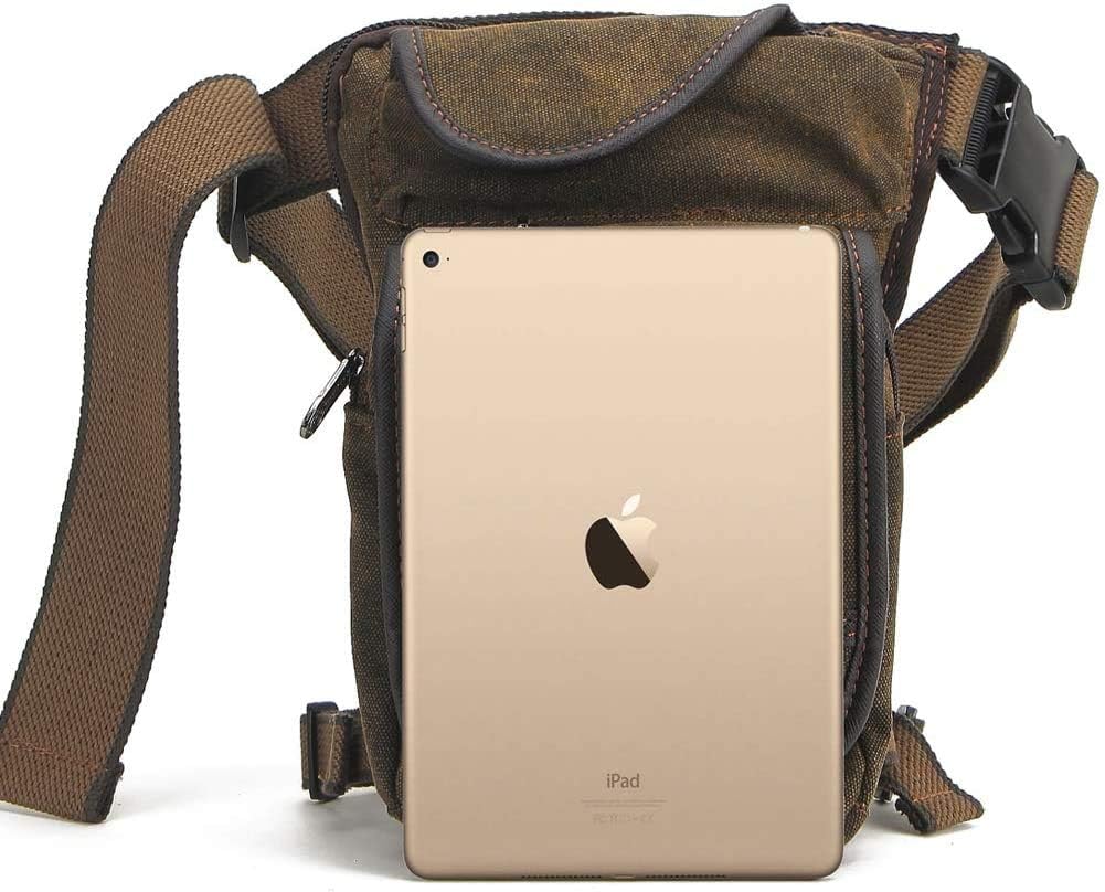 Canvas Waist Pack Drop Leg Bag for Men Women Belt Bumbag Multi-Purpose ...