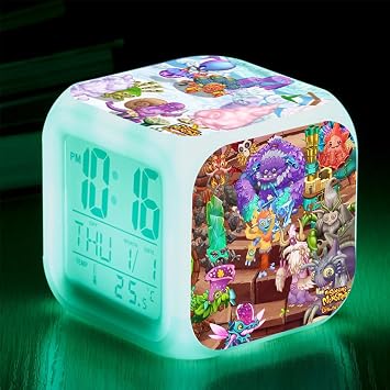 Xinchangda My Singing Monsters Alarm Clock for Kids, Game LED Digital ...
