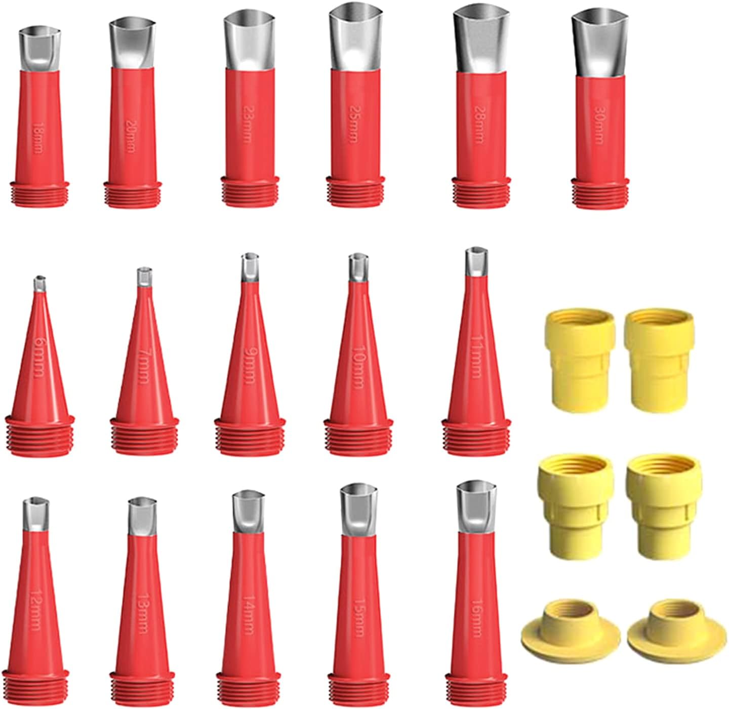 Universal Integrated Rubber Nozzle Tool Kit, Stainless Steel Caulking ...