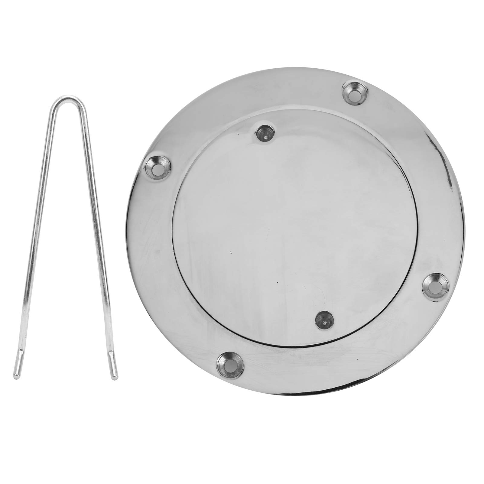 KIMISS Deck Plate, 4in Stainless Steel Deck Hatch Cover Stainless Steel ...