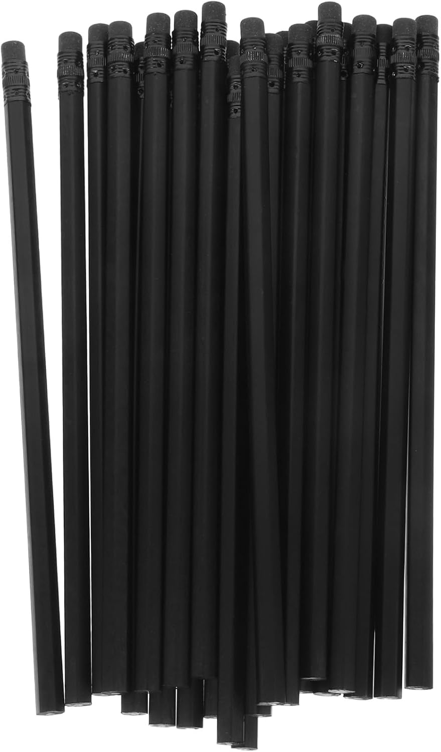 Amazon.com : COHEALI 24pcs Black Wood Hb Writing Pencils with Eraser ...