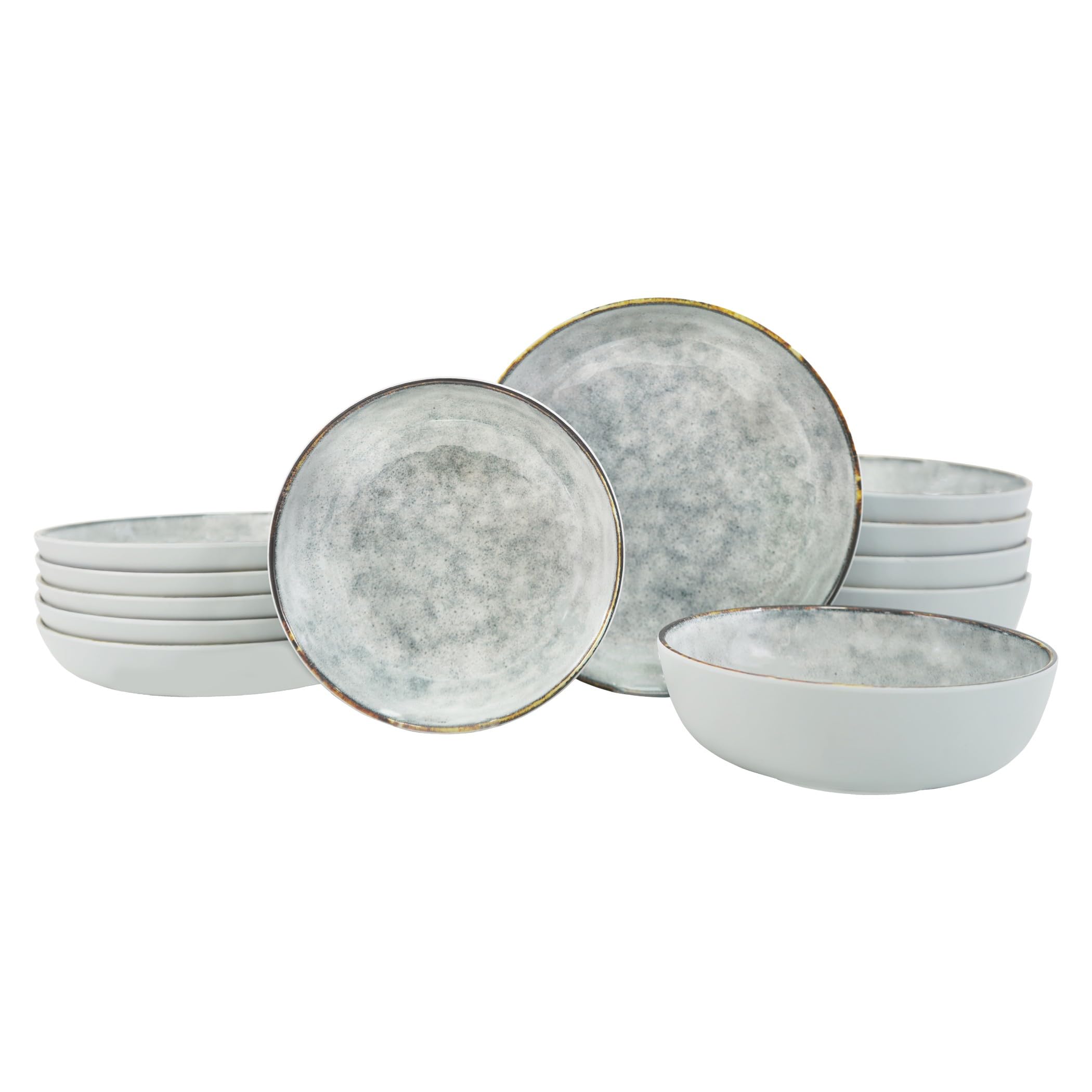 Amazon.com | TP 12-Piece Dinnerware Set, Melamine Dishes Set with Bowls ...