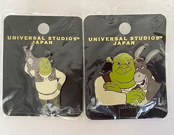 Amazon.co.jp: USJ Shrek Pin Badge Set of 2 : Clothing, Shoes & Jewelry