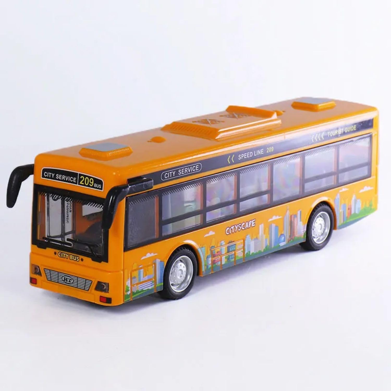 Centy Toys Plastic Pull Back City Bus, 1 Pull Back Bus, Yellow, All ...