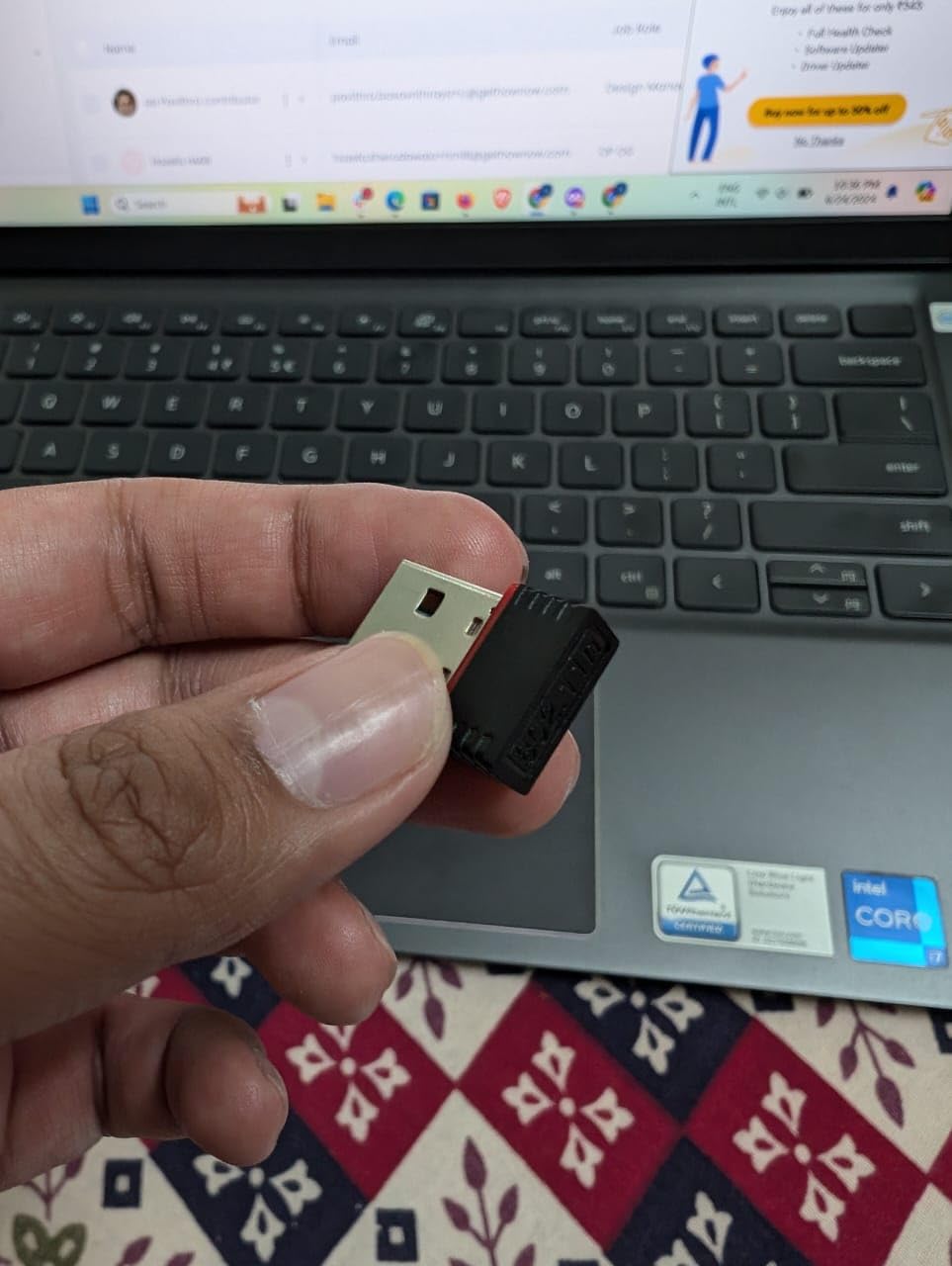 F5 SmartTech 950MBPS Mini Wireless Receiver, 2.4 GHz, WiFi Dongle for PC, Laptop, Desktop USB ...