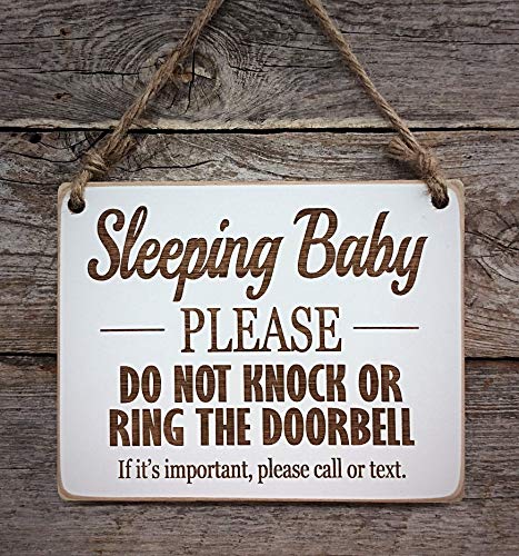 Amazon.com: Sleeping Baby Sign - Please Do Not Knock Sign - Baby ...