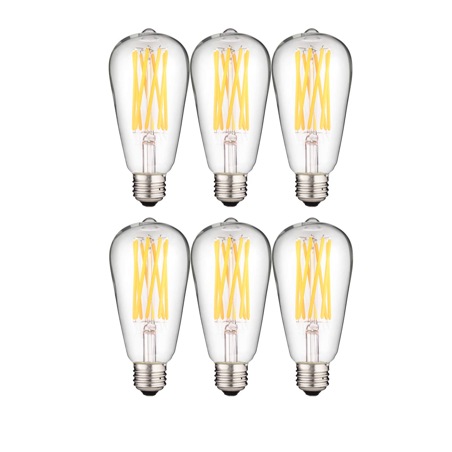 Sunlite 41086-SU LED ST19 Filament Style Edison Light Bulb 8.5 Watts ...