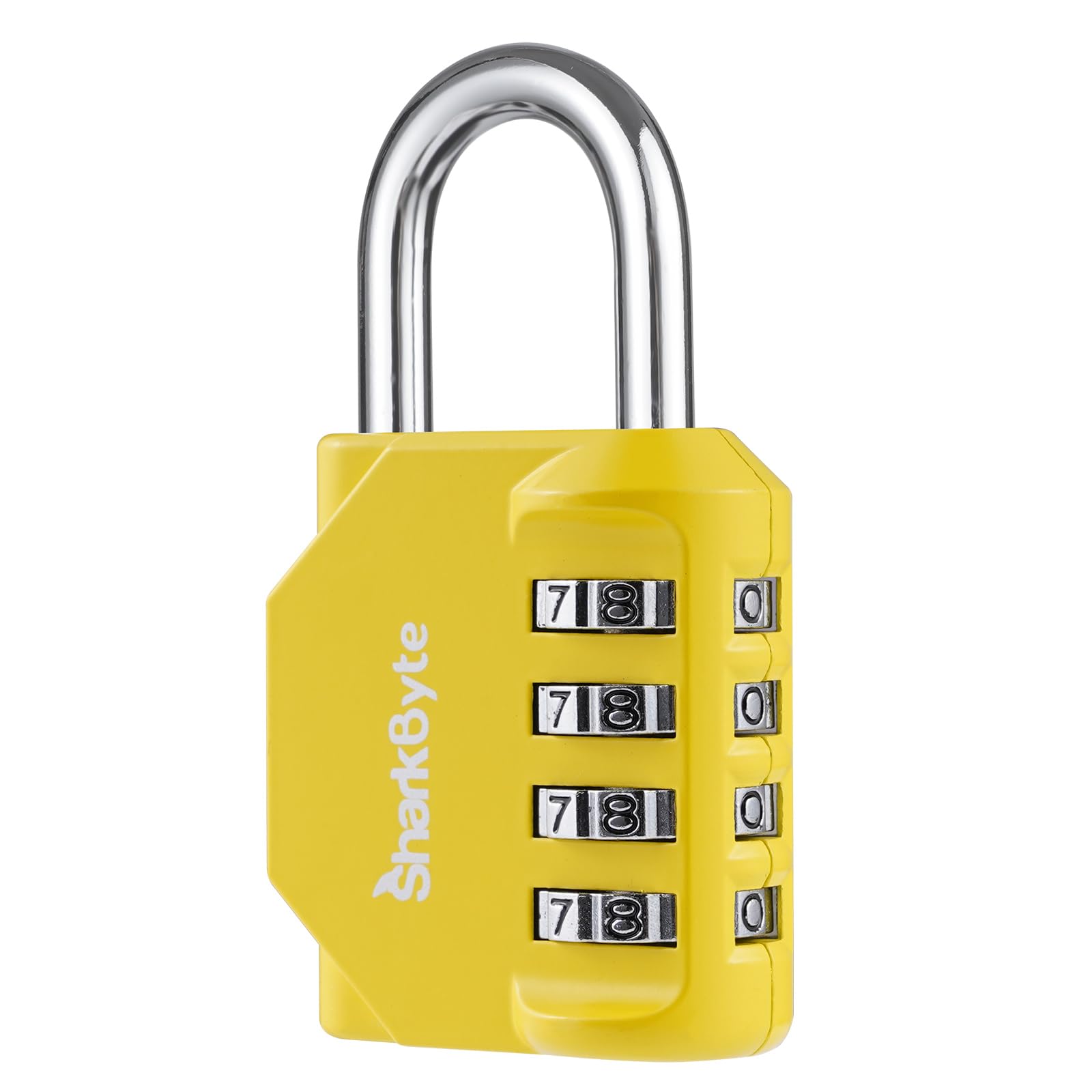 SharkByte Combination Padlock, 4-Dial Heavy Duty Combination Lock ...