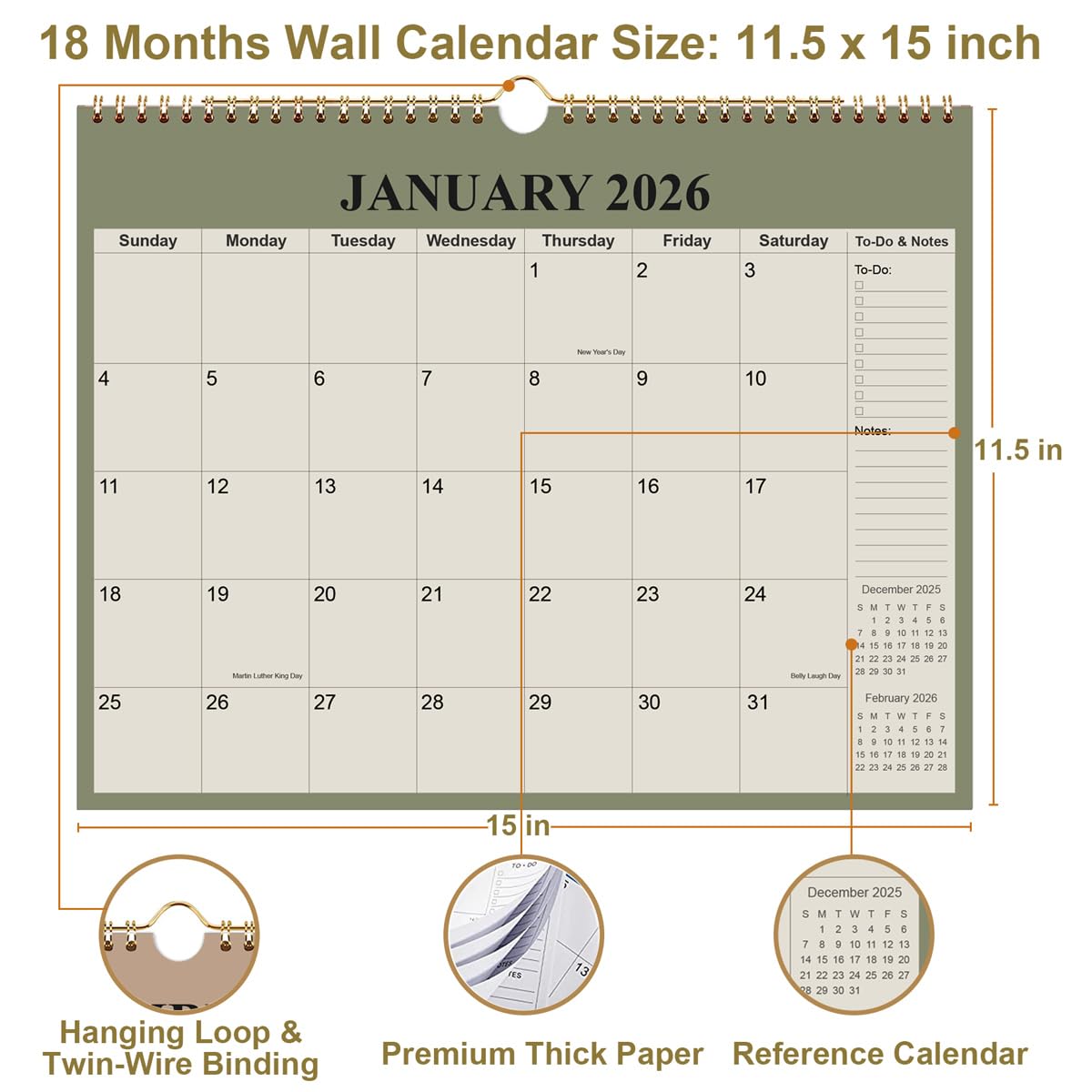 Snapklik.com : Calendar 2026 - Wall Calendar 2026-2027 From January ...