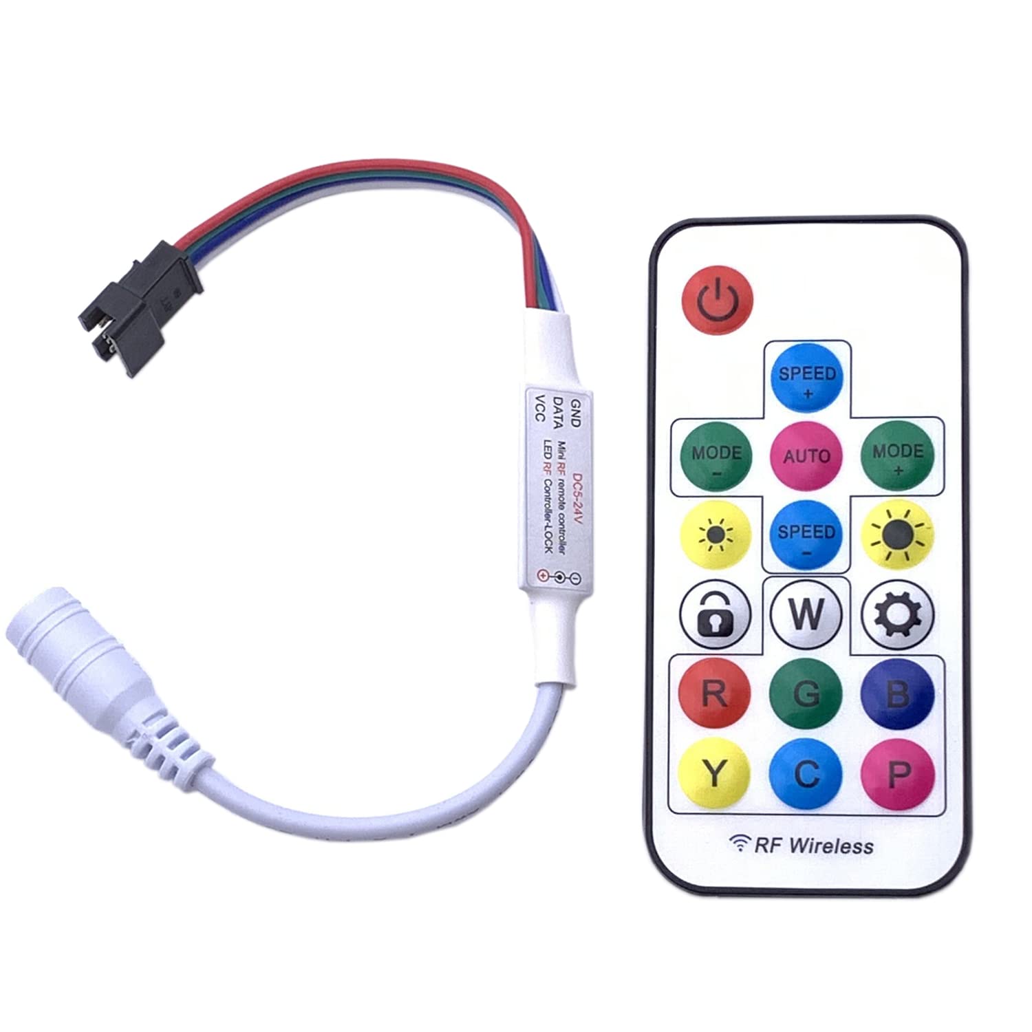 Amazon.com: TOPXCDZ WS2815 WS2813 LED Lights Controller RF 14key 17key ...