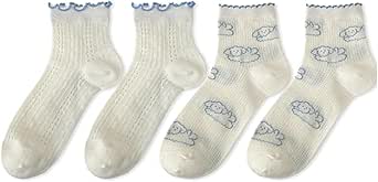 SAFWEL Cute Patterned Design Stretchy Cotton Mesh Breathable Socks Easy ...