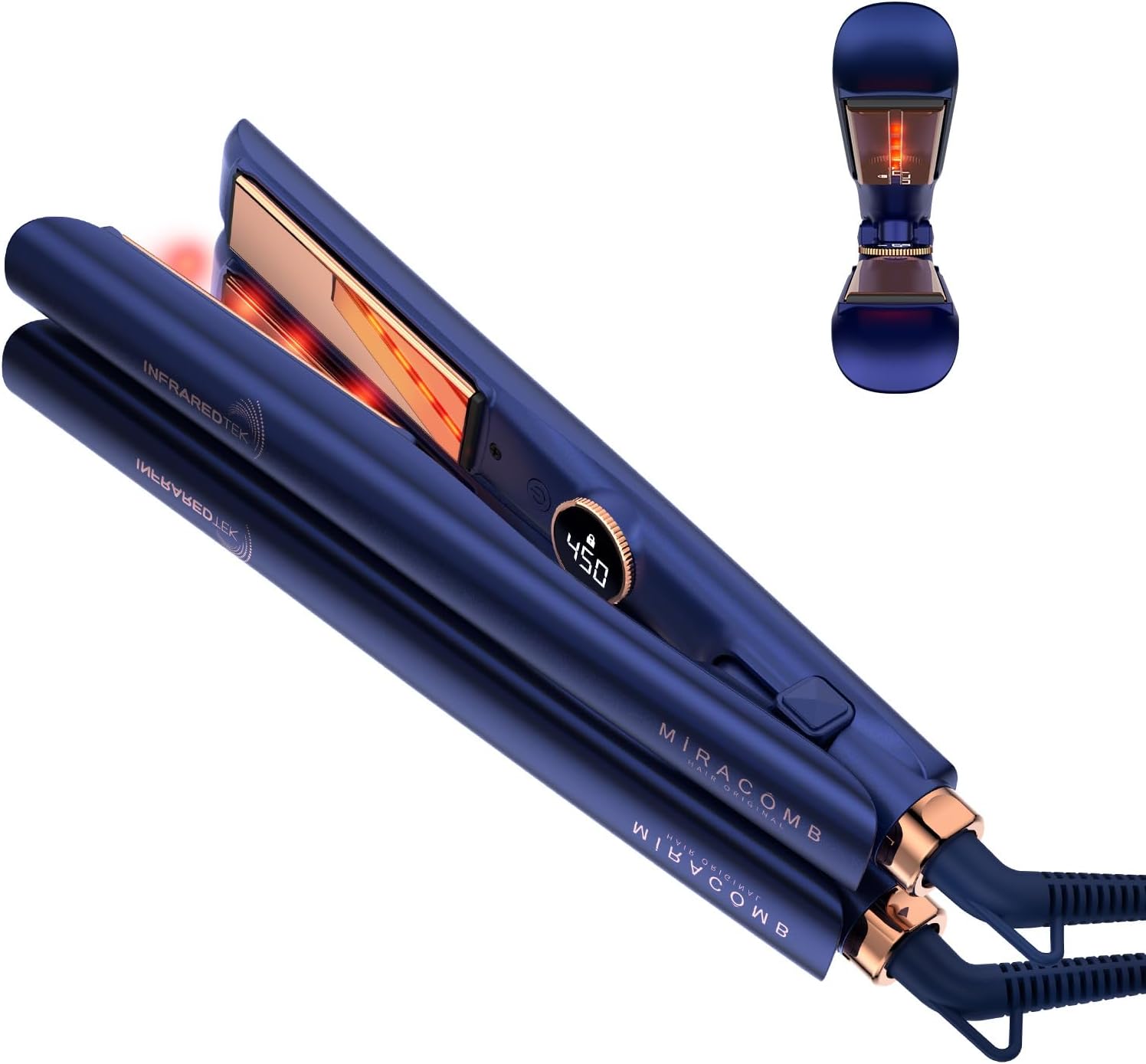 Amazon.com : Titanium Flat Iron Hair Straightener | MIRACOMB ...