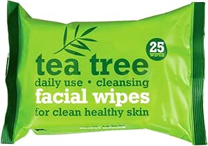 Tea Tree Daily Use Cleansing Facial Face Make Up Wipes (6 x 25 Packs ...