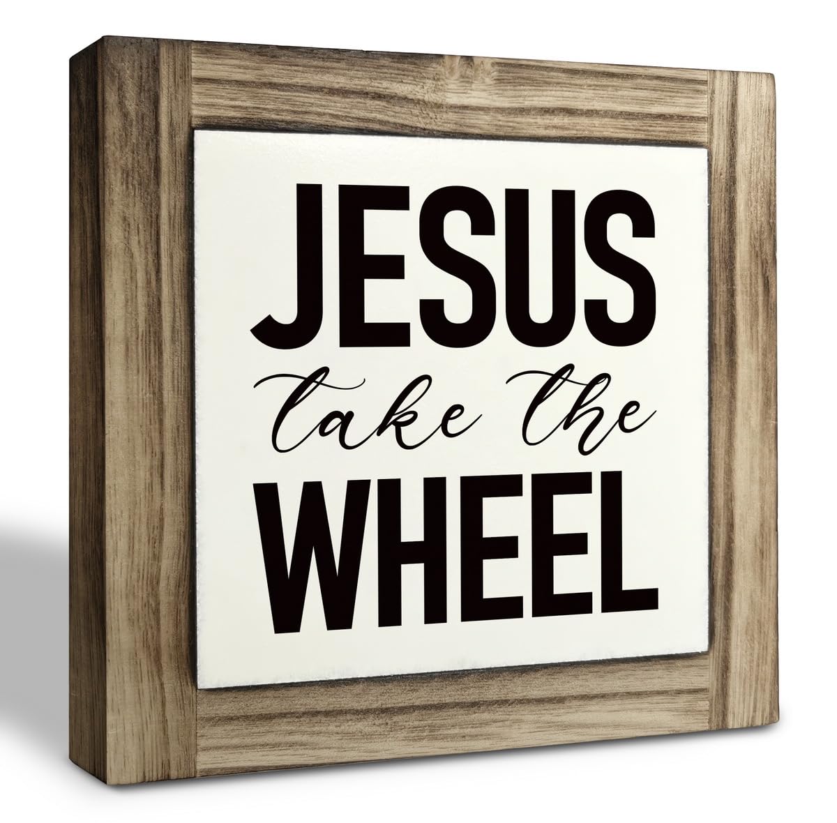 Amazon.com: Christian Sign, Box Wood Plaques Desk Décor, Christian ...