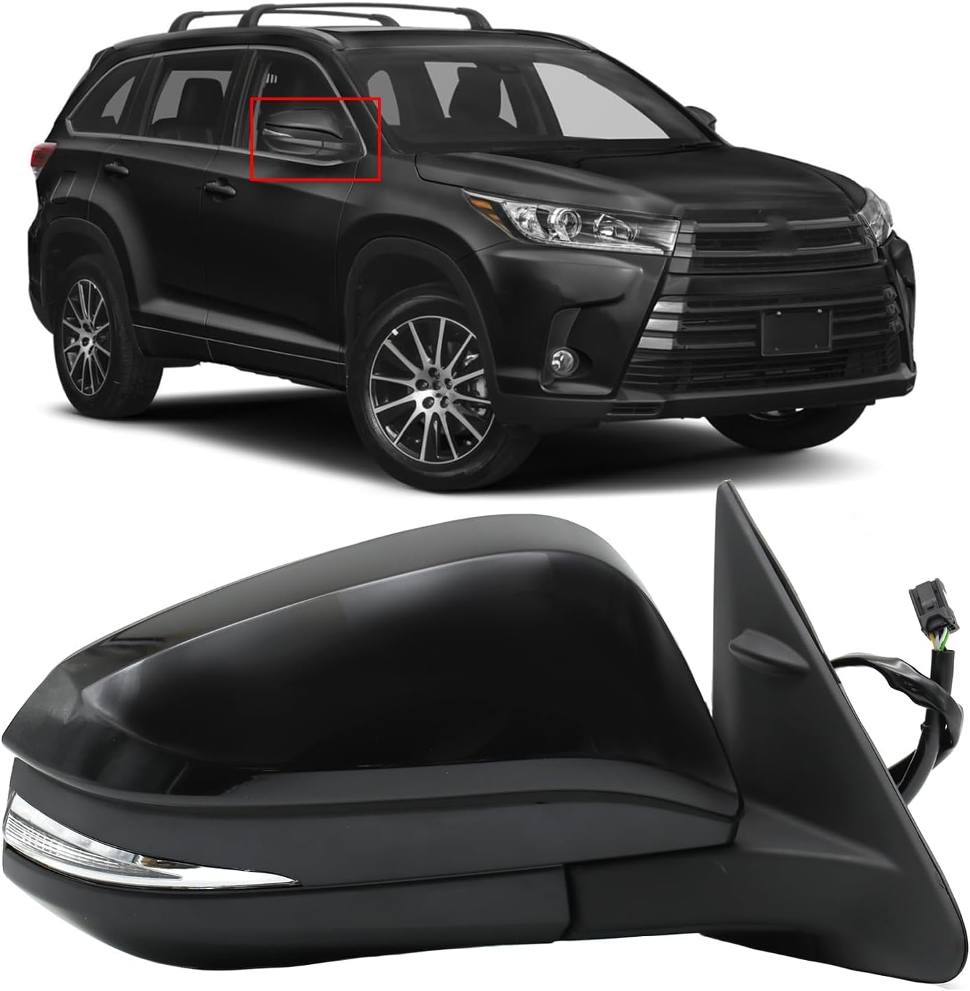 Amazon.com: LEAVAN Right Side Door Mirror Fit for 2014-2018 Toyota ...