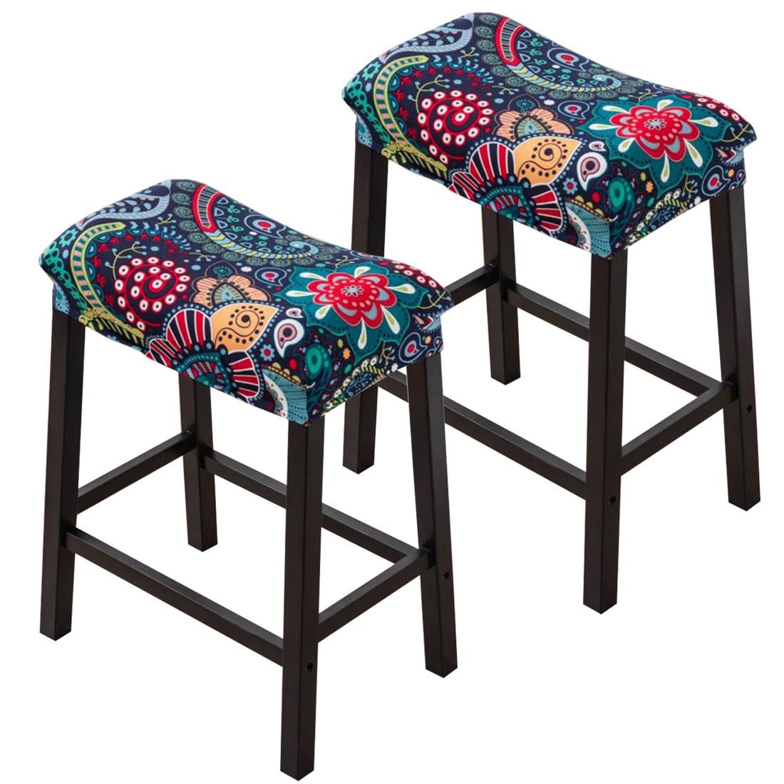 Amazon.com: Bifaunvogel Bar Stool Cover Rectangle Set of 2 Printed ...