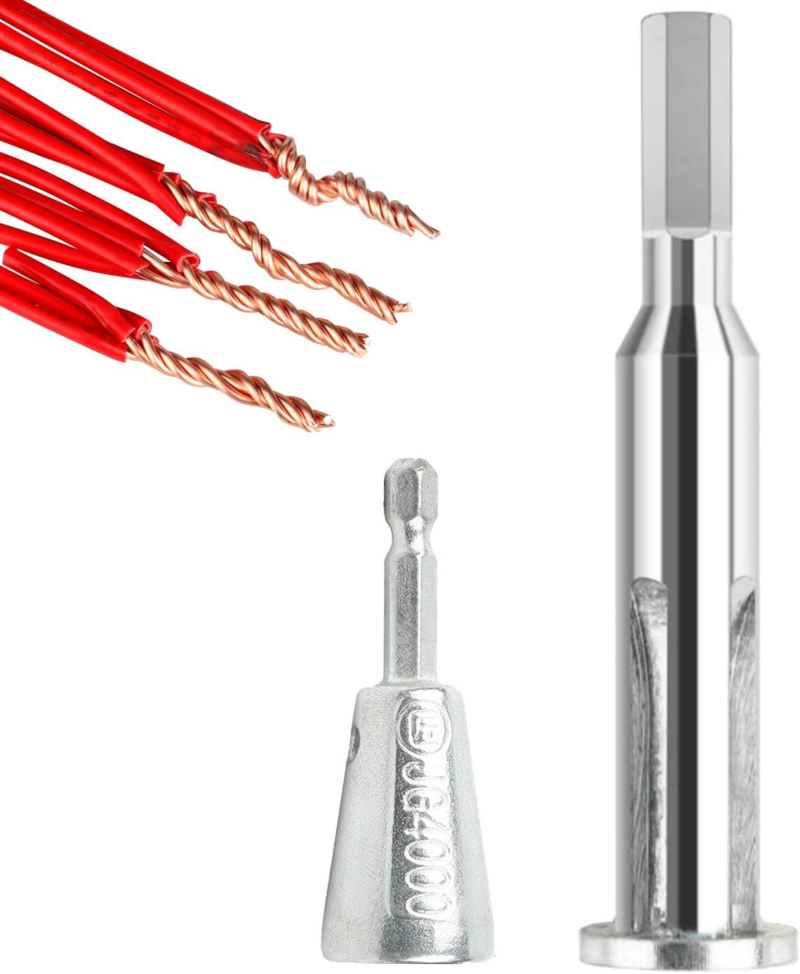 JJZZHG 2PCS Wire Twisting Tool 6mm Hex Shank Electrical Cable Wire ...