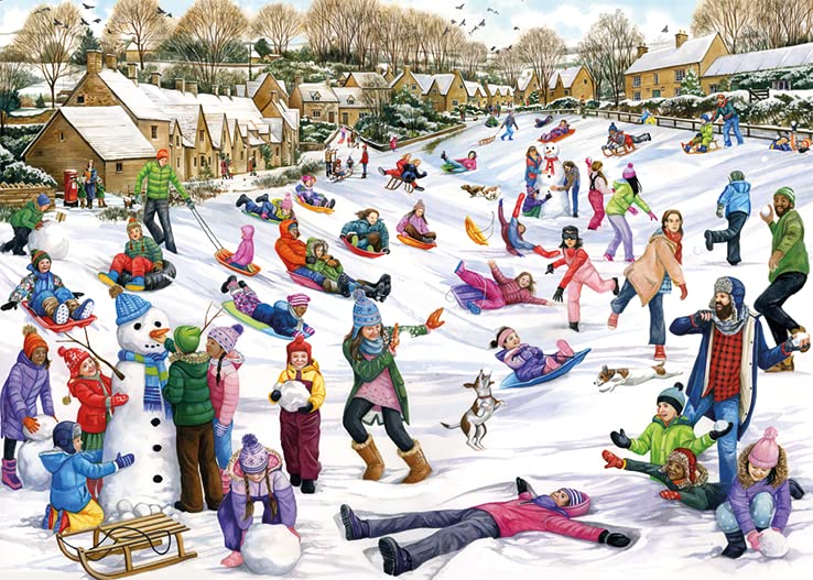 Jumbo, Falcon de luxe – Snow Day, Jigsaw Puzzles for Adults, 1000 piece ...