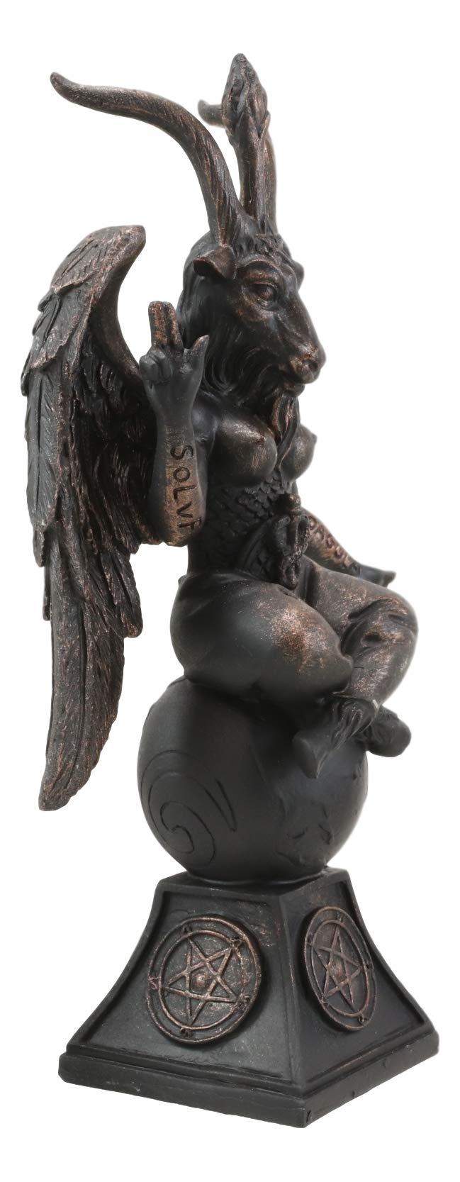 Baphomet Statuelarge Pentagram Occult Sabbatic Horned Baphomet Statue