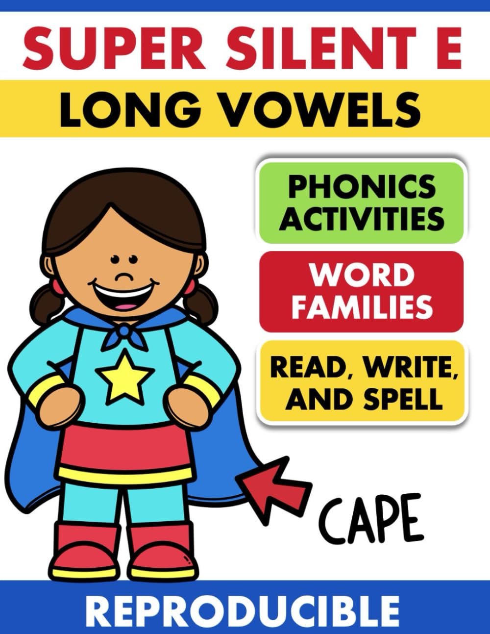 Amazon.com: Phonics Long Vowels Silent E Workbook Grades 1-2 Reading ...