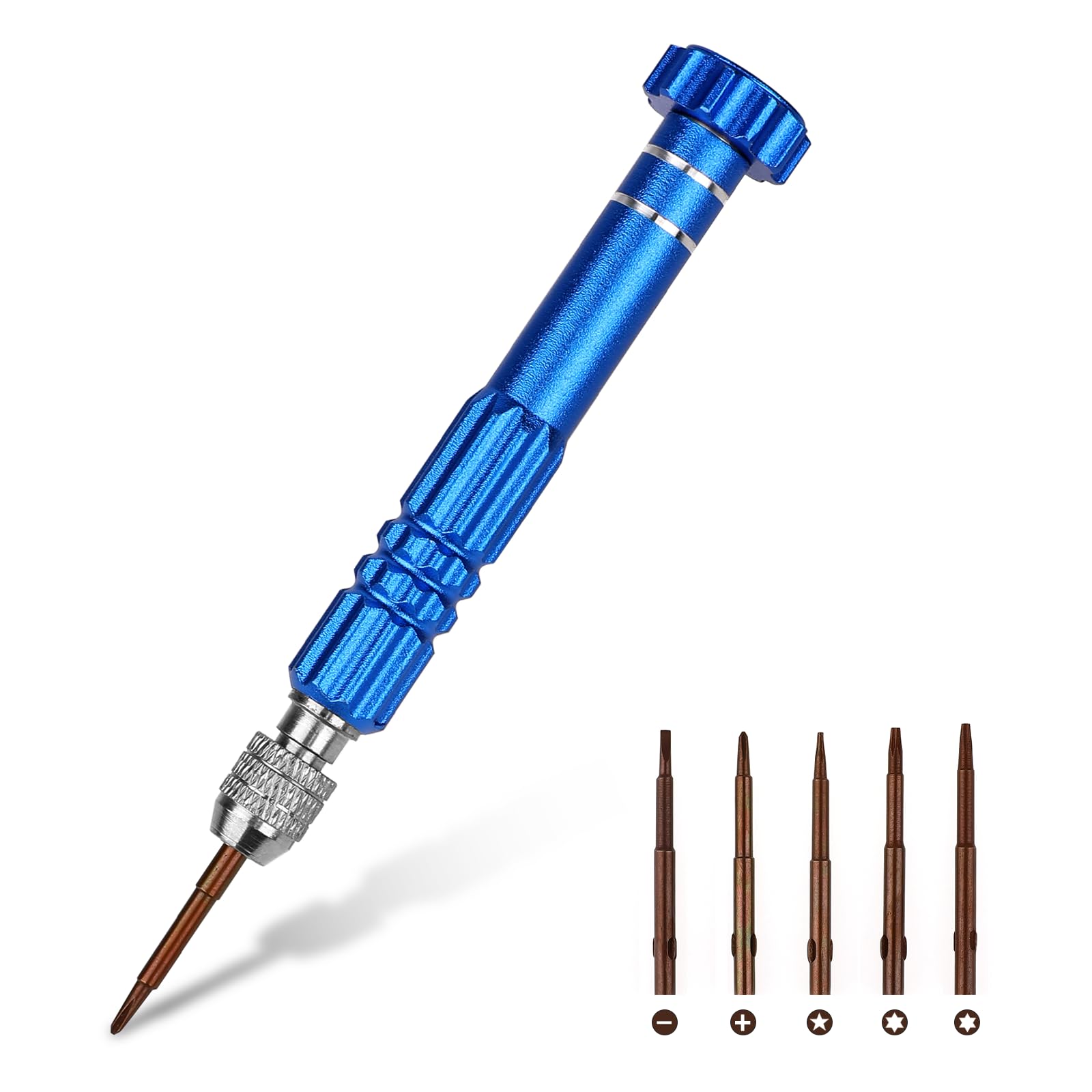5 in 1 Mini Screwdriver Set Blue Screwdriver Small Fine Screwdriver ...