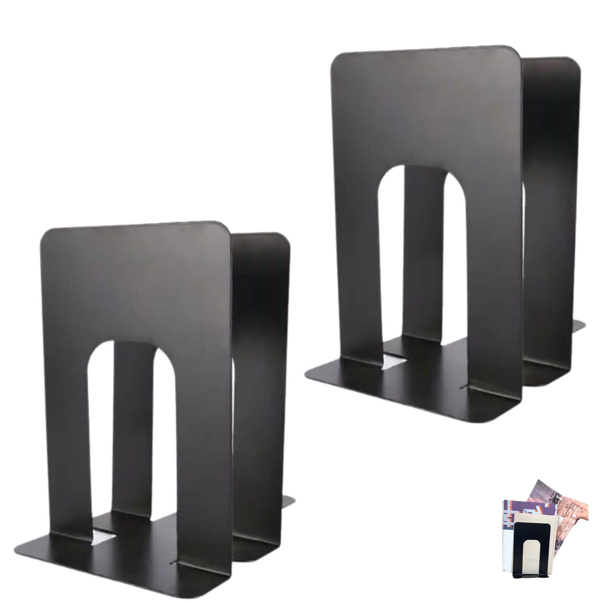 Amazon.com: Alessk Bookends, Heavy Duty Bookends, Bookends for Shelves ...