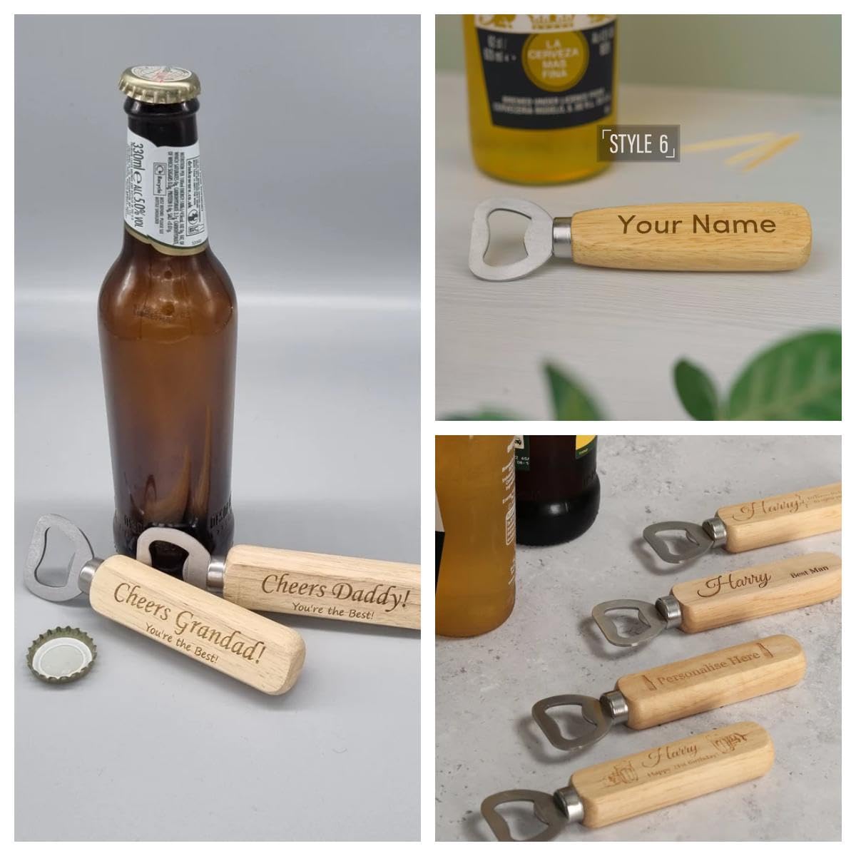 Electric Can Openers For Kitchen Personalized Wood Bottle Opener & Wine ...