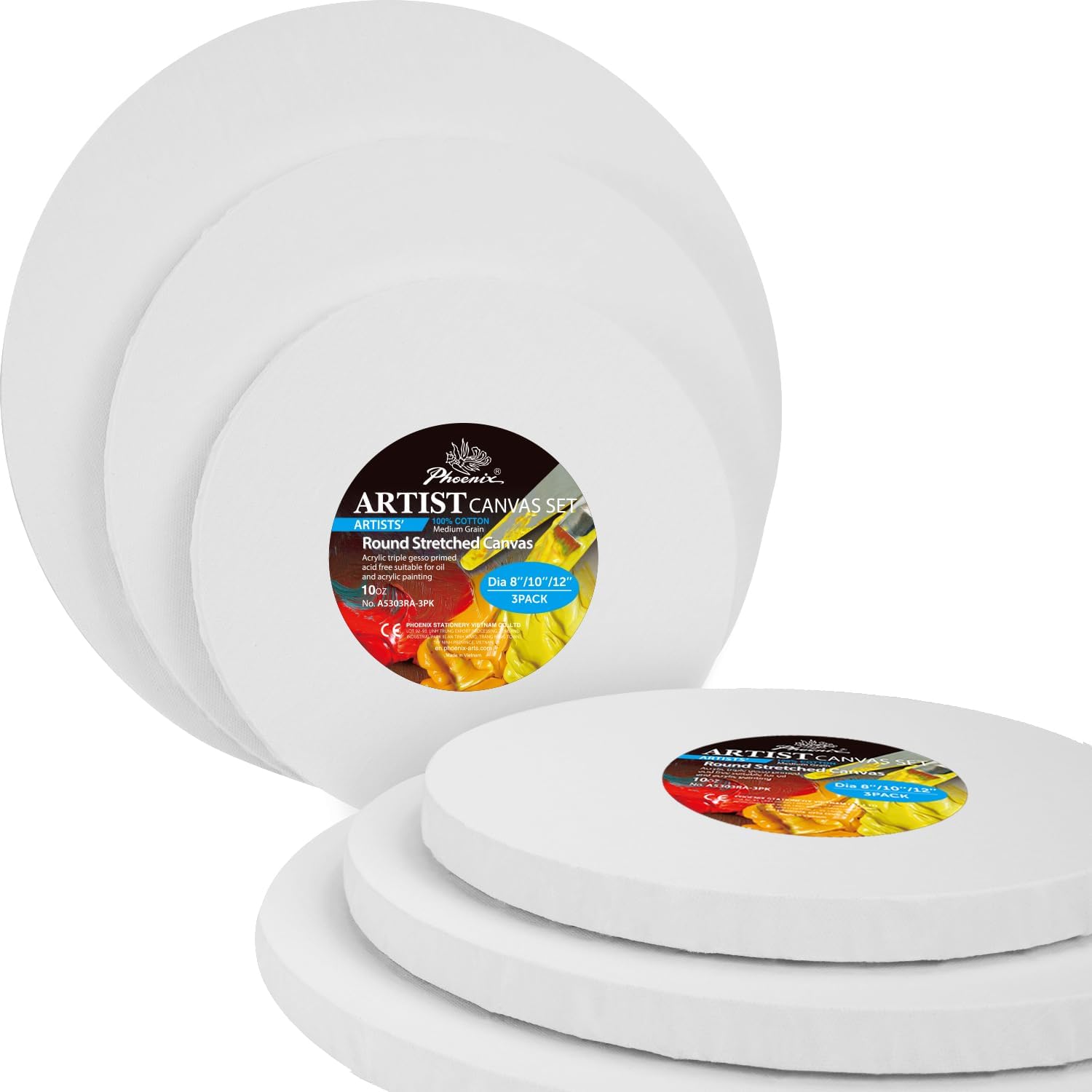 Amazon.com: WOPPLXY 15 Pcs Round Canvases for Painting, 6 Inch Diameter ...