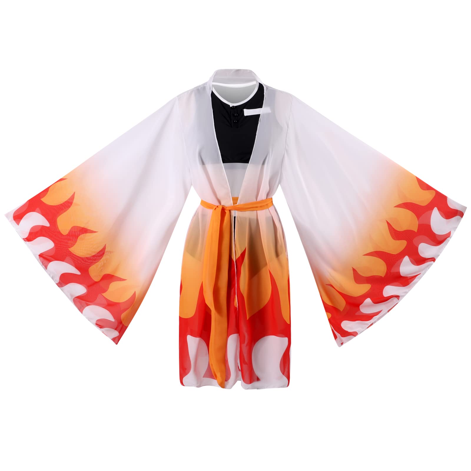 Buy Women Swimsuit for Demon Slayer Costume Rengoku Kyoujurou Cosplay ...