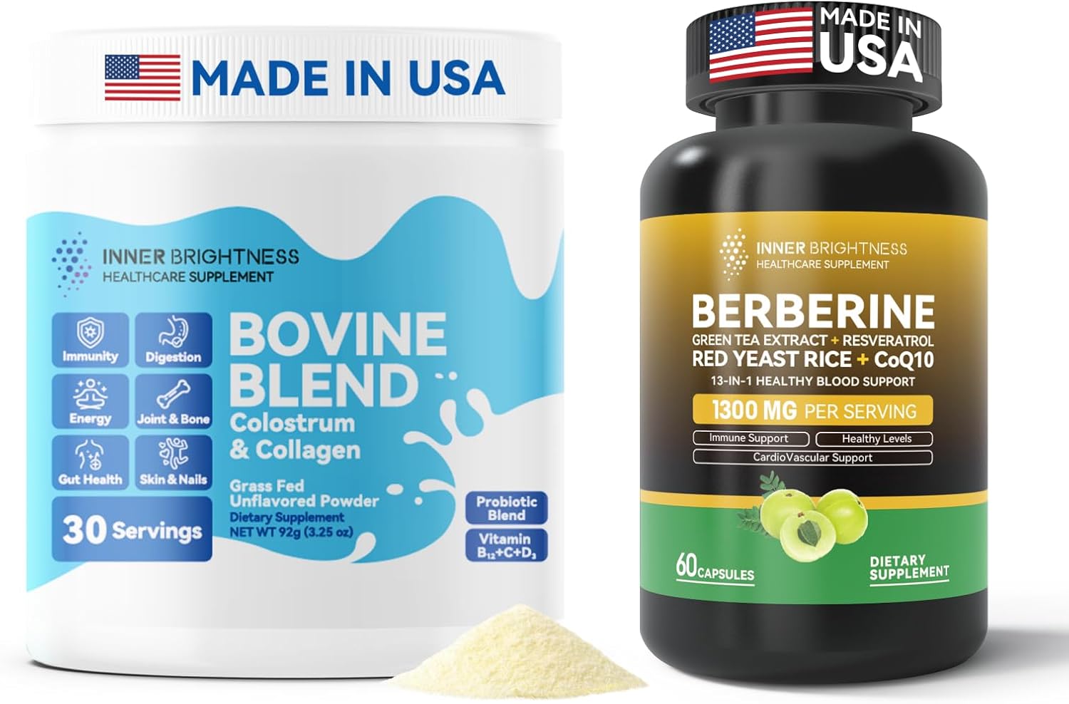 Amazon.com: Berberine 1300mg with Green Tea Extract, Resveratrol ...