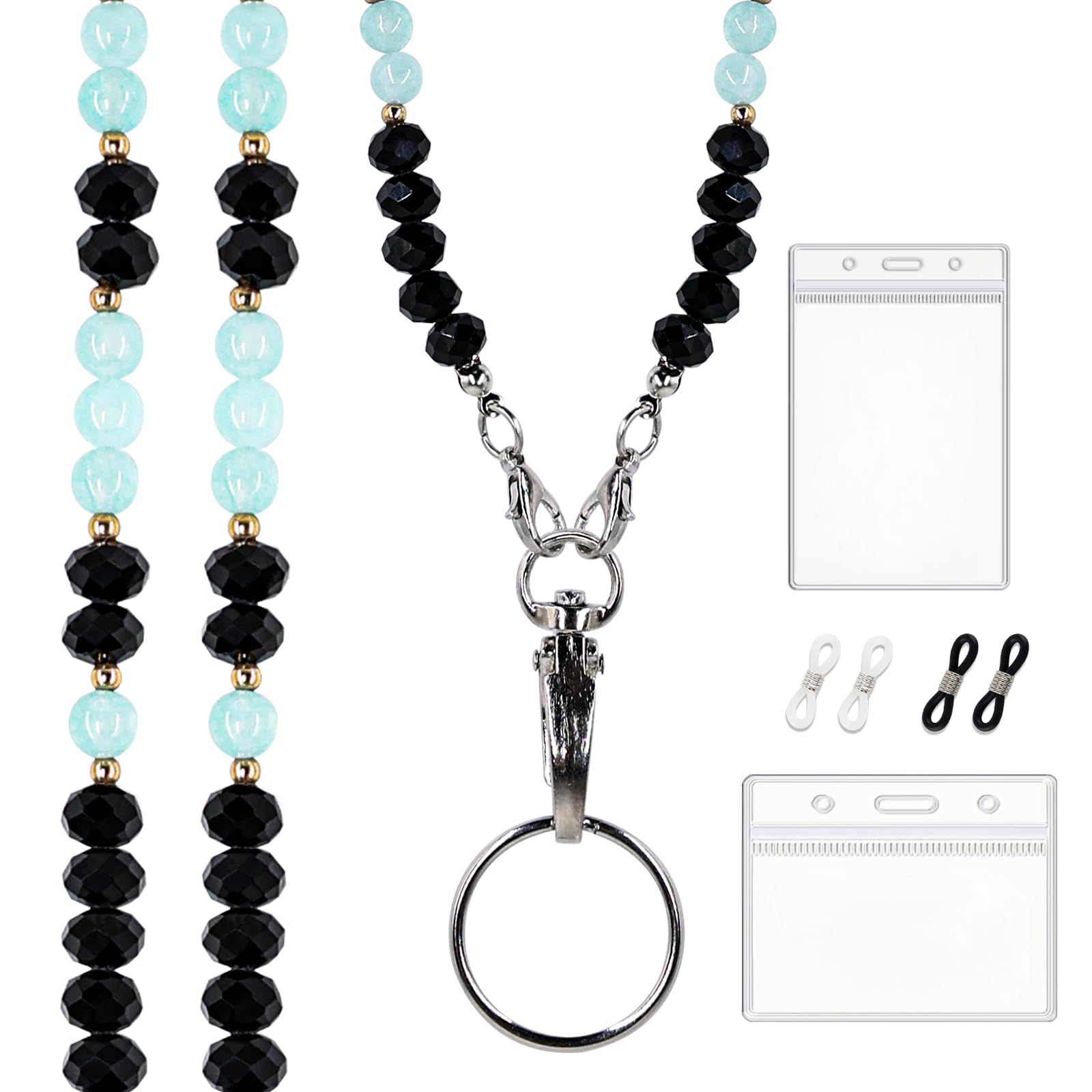 Amazon.com: Lanyards for ID Badges and Keys, Beaded Lanyards for Women ...