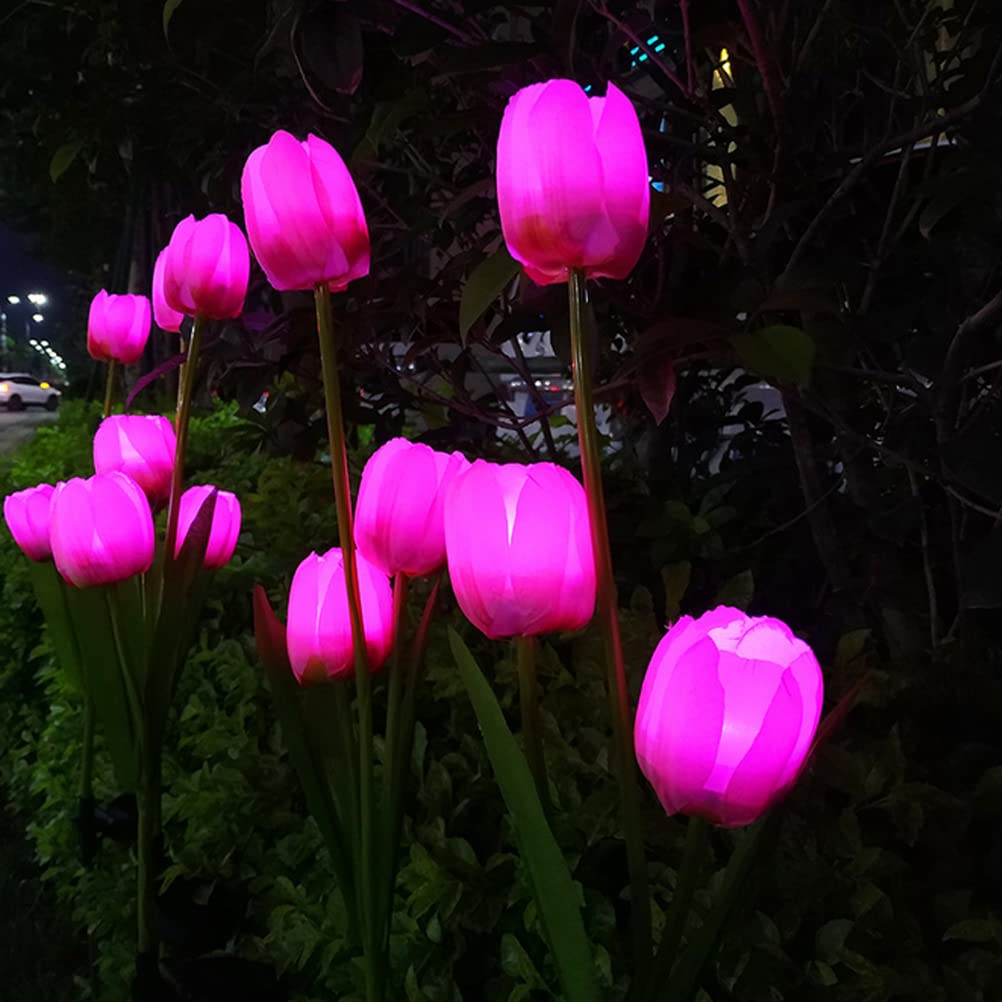 Snapklik.com : Solar Flower Lights Outdoor, IP65 Waterproof Solar Tulip ...
