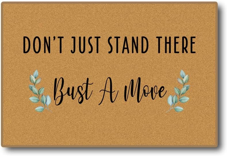Amazon.com: Assaoy Door mat Outdside Entrance,Do not Stand here Bust a ...
