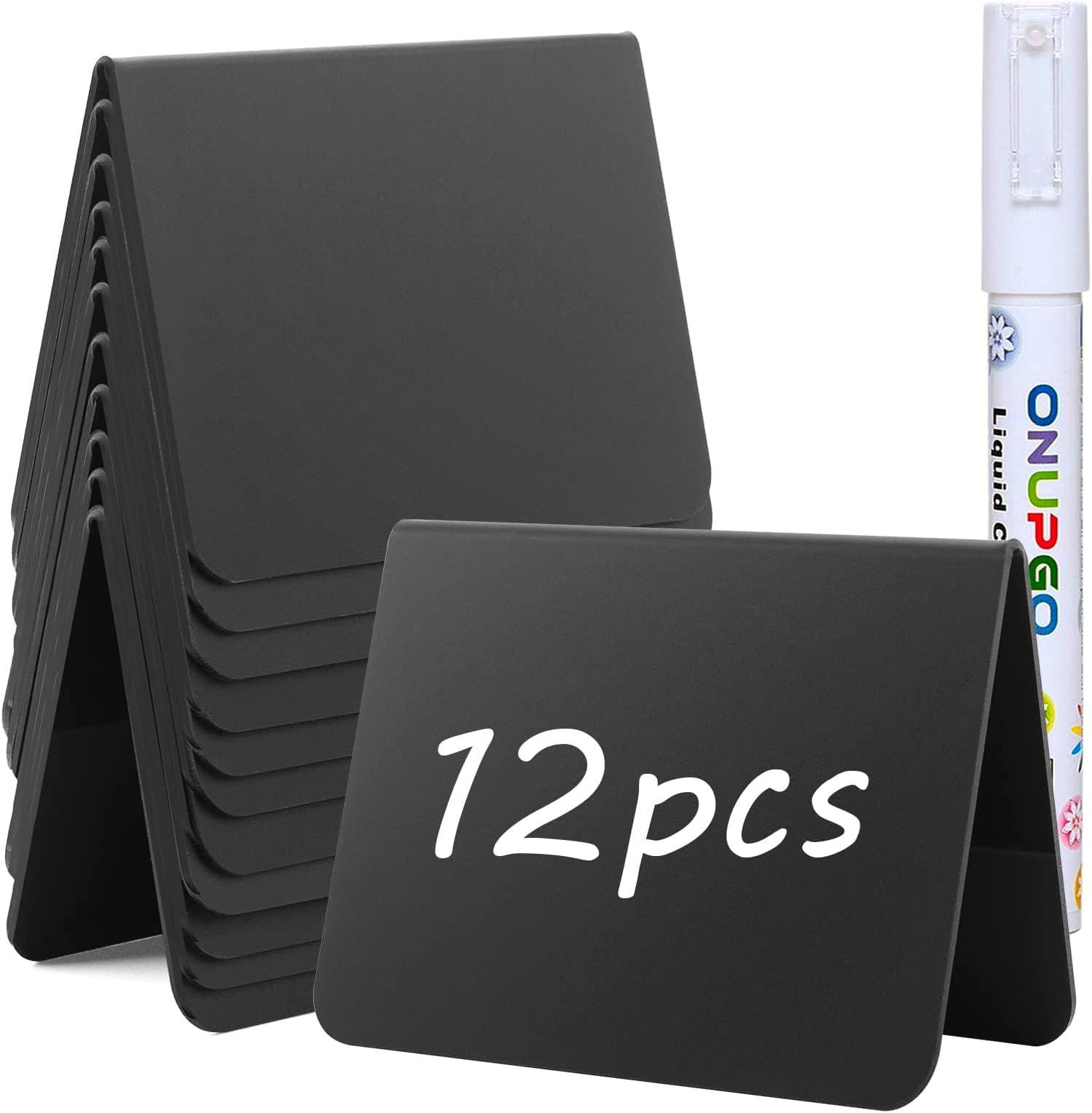 Amazon.com : 12 PCS Mini Chalkboard Signs for Food 4"x3" Food Labels ...