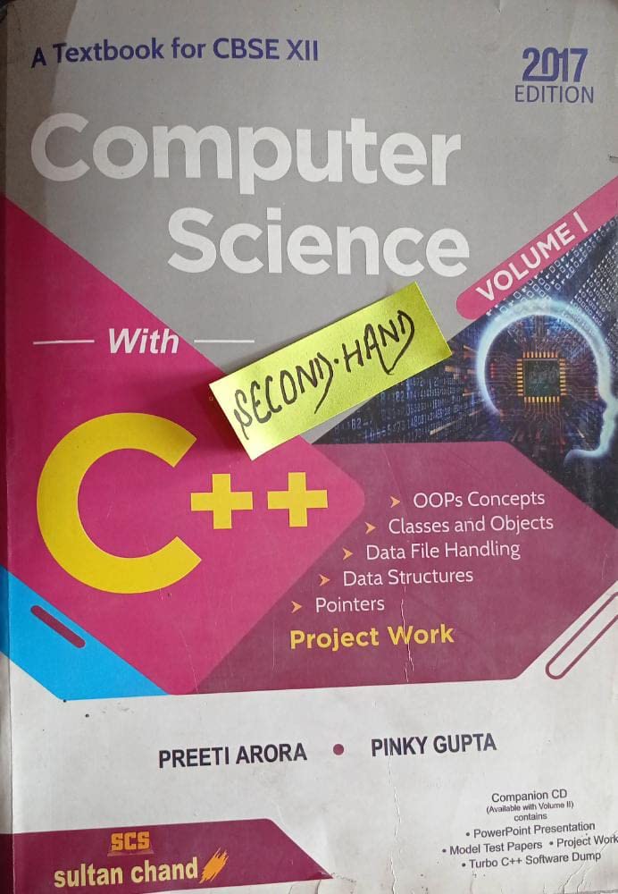 Amazon.in: Buy S Chand Computer Science With C ++ Volume 1 Only/- Class ...
