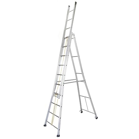 Venus Heavy Duty Industrial Triple Aluminum Ladder | 12 ft (Extendable ...
